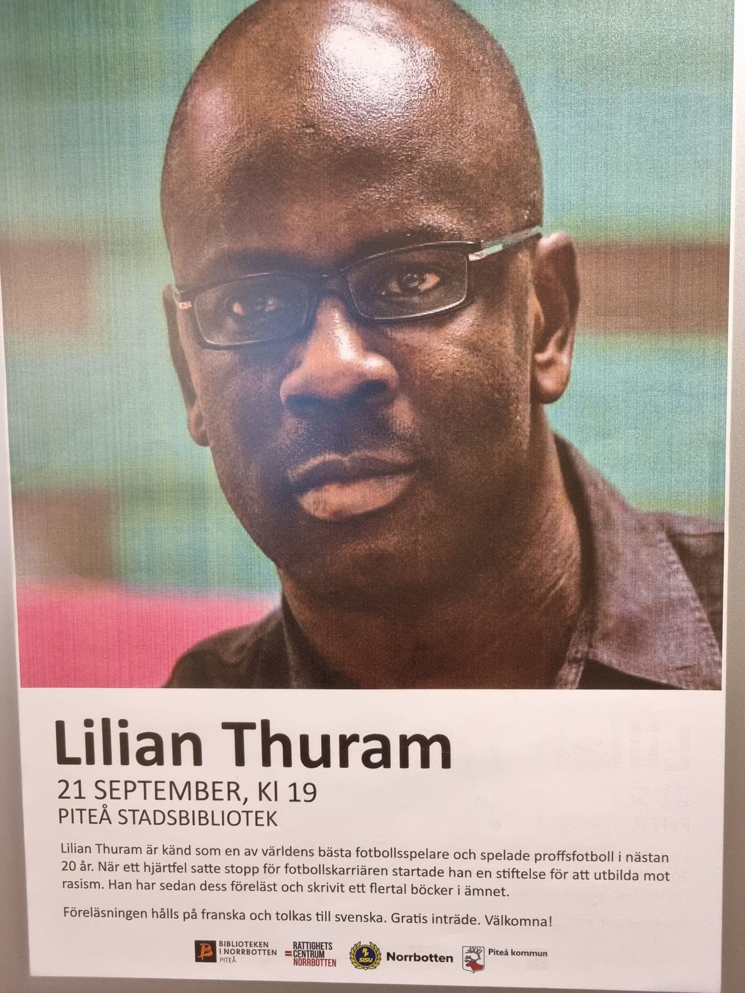 Fondation Lilian Thuram | PREMIERE TOURNEE DE LILIAN THURAM AU-DELA DU CERCLE POLAIRE, EN SUEDE